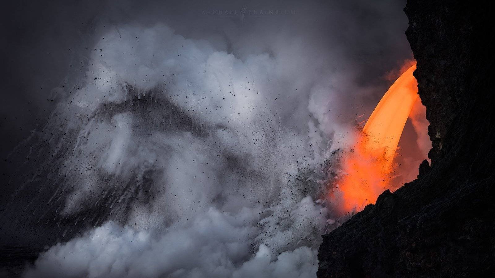 Cascade of Lava - Volcano Photography - Hawaii Big Island